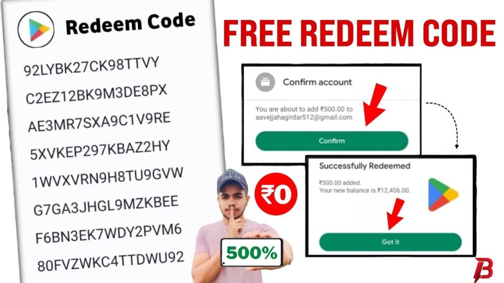 Free Google Play Redeem Codes 2025 Today (22 August 2025) Of Rs. 10, 50 ...